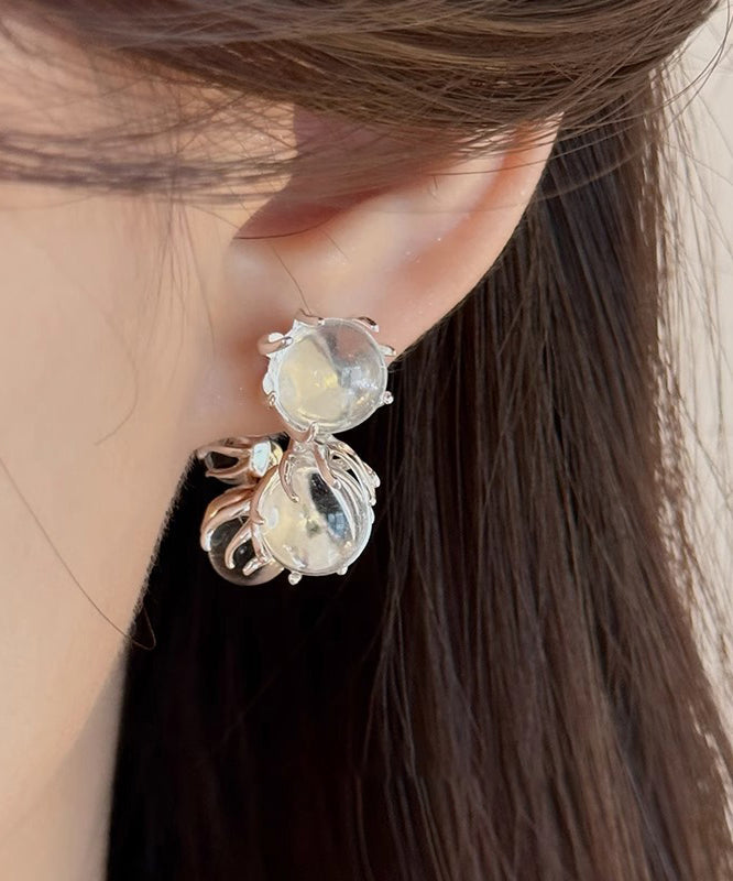 Simple Nude Copper Overgild Crystal Hoop Earrings – Omychic