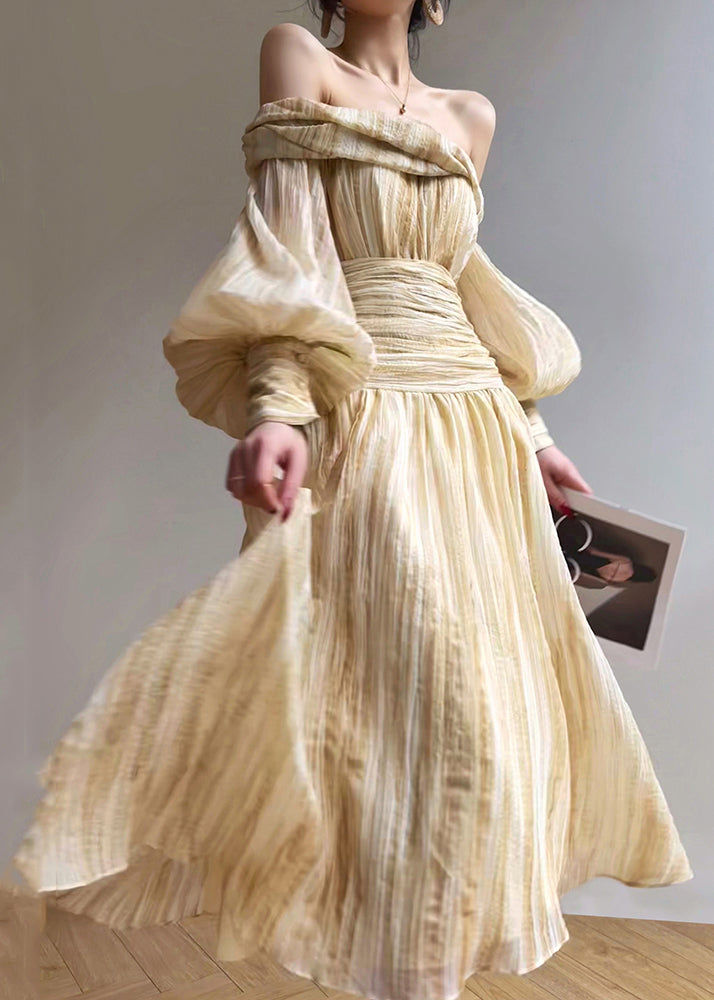 Art Beige Slash Neck Front Open Shirts And Skirts 2 Piece Outfit Lante ...