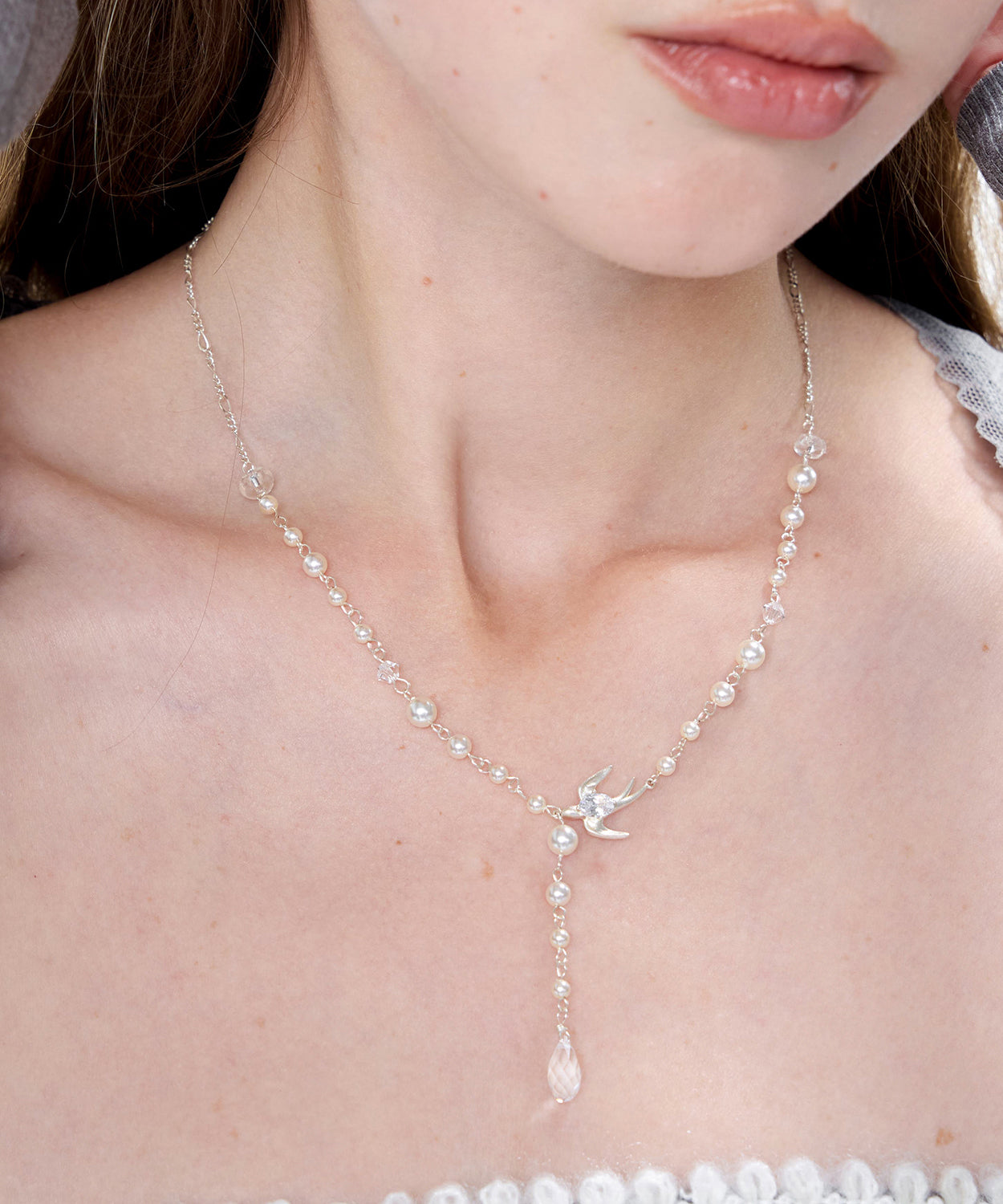 Fashion Little Bird Pearl Sky Star Silver Plated Pendant Necklace – Omychic