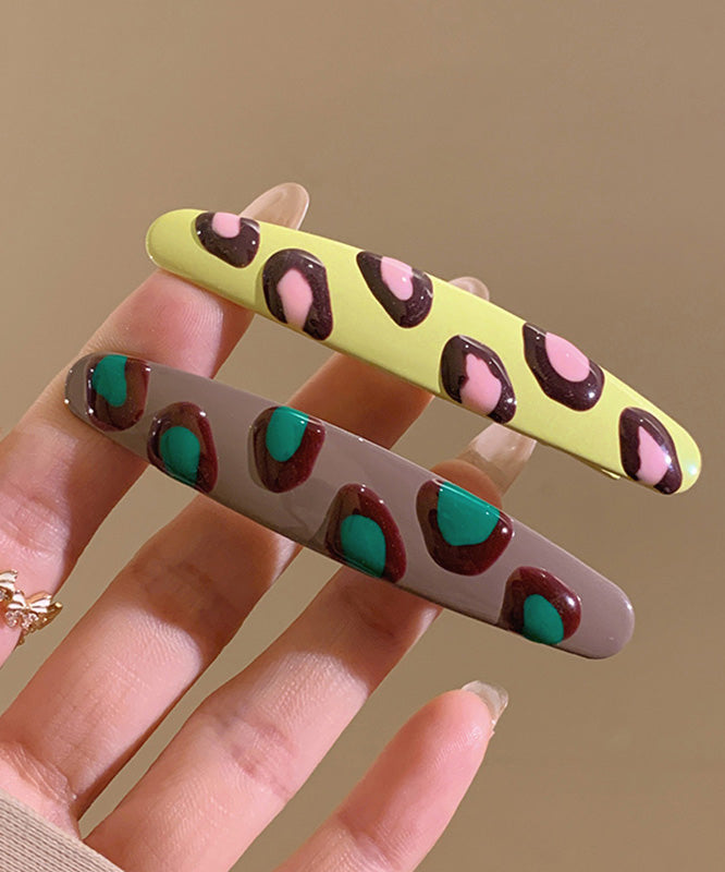 Fine Acrylic Drip Glaze Leopard A Pair Hairpin – Omychic