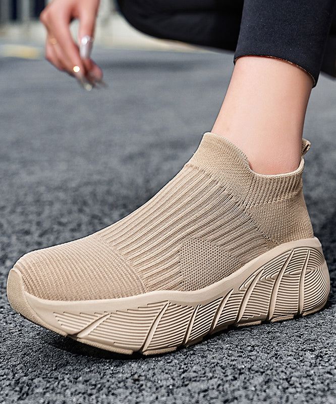 Orange Elastic Fabric Platform Sport Shoes For Women – Omychic