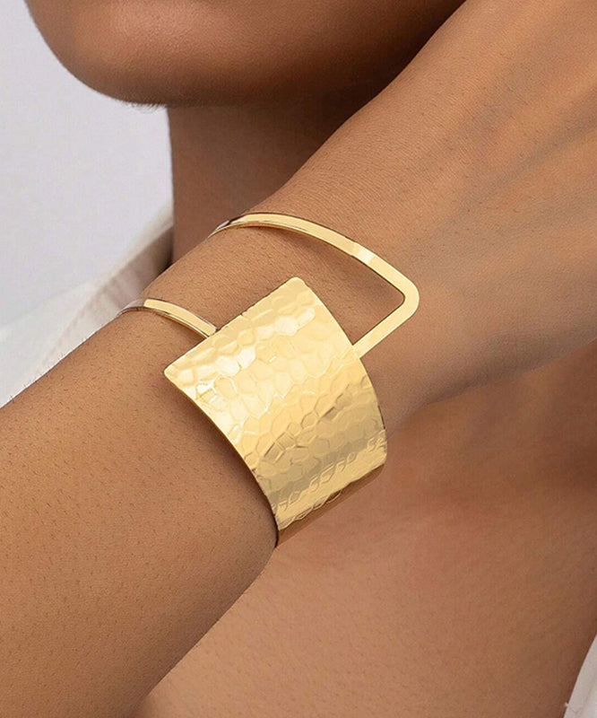 Original Design Gold Metal Adjustable Bangle – Omychic