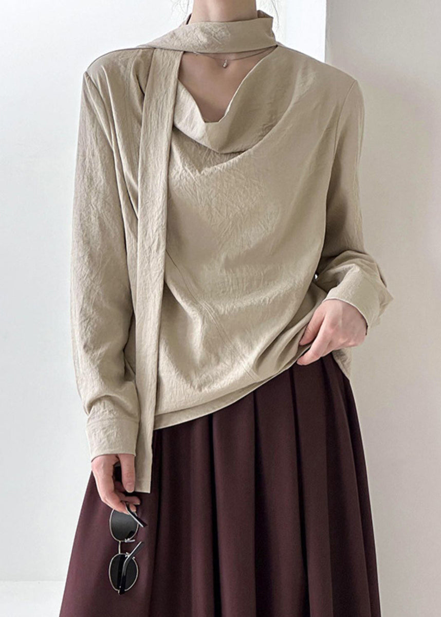 Original Design Khaki Ribbon Solid Top Spring – Omychic