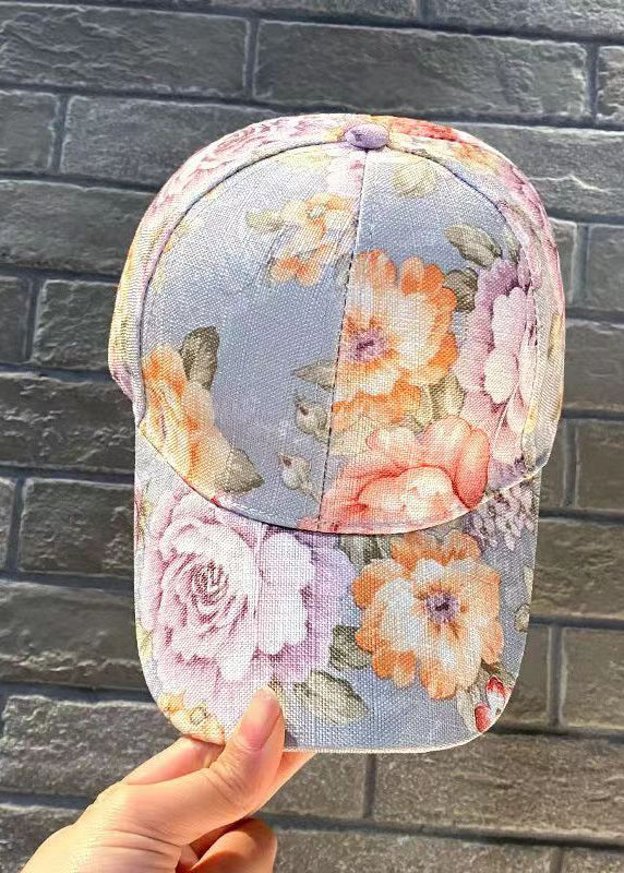 Bohemian Blue Floral Baseball Cap Hat – Omychic