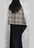 Boho Khaki Cloak Sleeves Asymmetrical Design Fall Top – Omychic