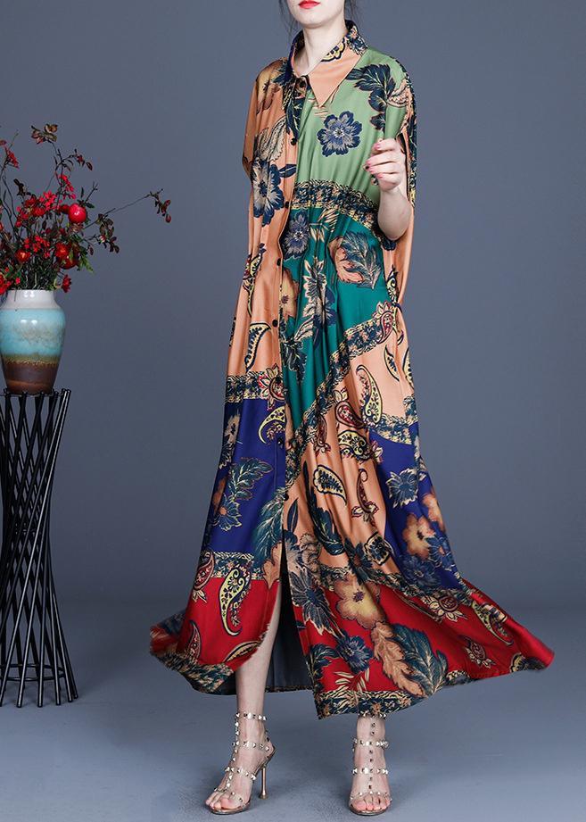 Boutique Yellow Print Summer Short Sleeve Cardigan Long – Omychic