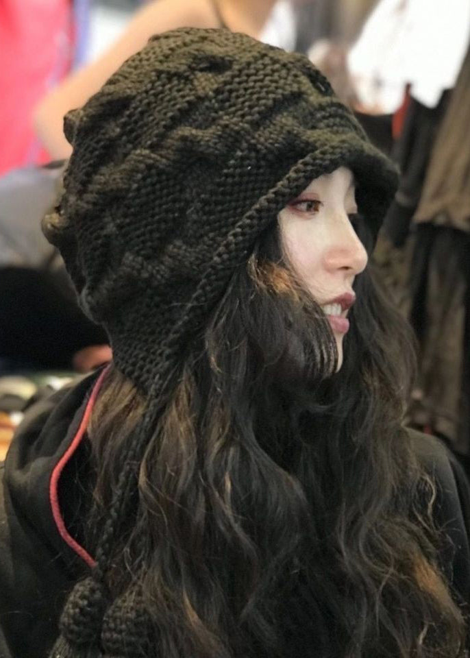 Modern Khaki Ear Protection Thick Knit Hat – Omychic