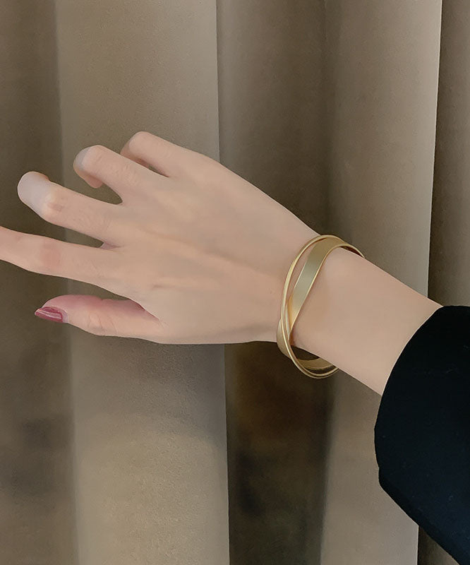 Simple Gold Cross Niche Design Cuff – Omychic